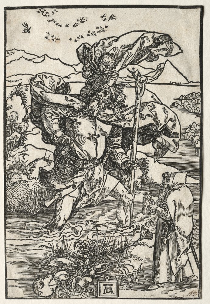 San Cristóbal con los pájaros | Albrecht Dürer