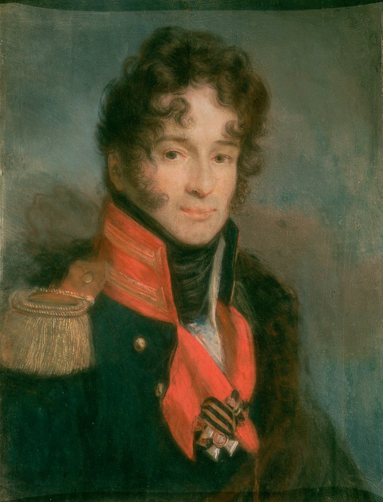Retrato de Pyotr Alexandrovich Chicherin (1778-1845), 1809-12 (pastel ...