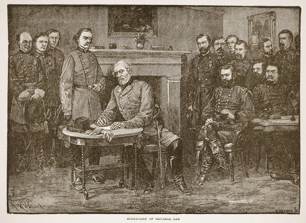 Rendición del General Lee, de un libro publicado en 1896
