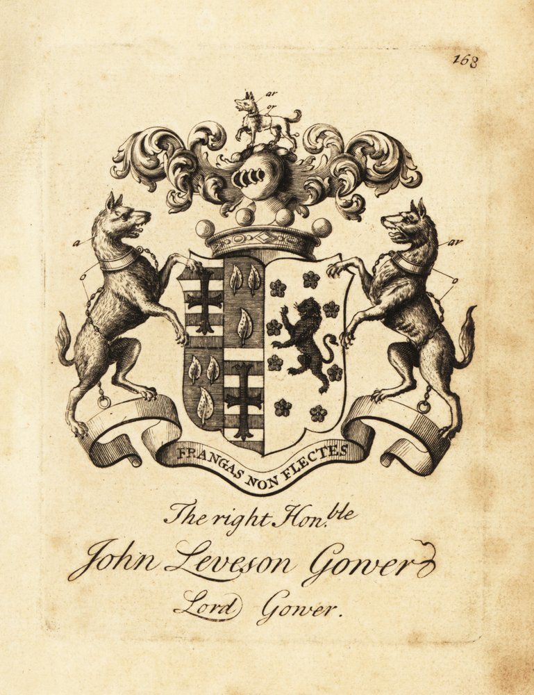 Escudo de armas del Muy Honorable John Leveson Gower, Lord Gower