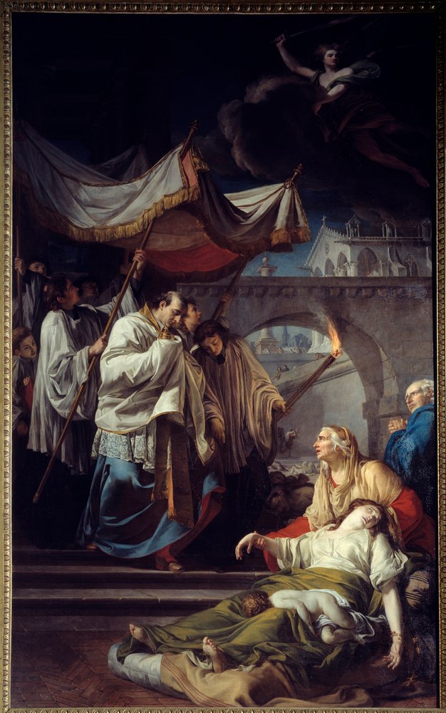 San Carlos Borromeo comunicando a los pestíferos