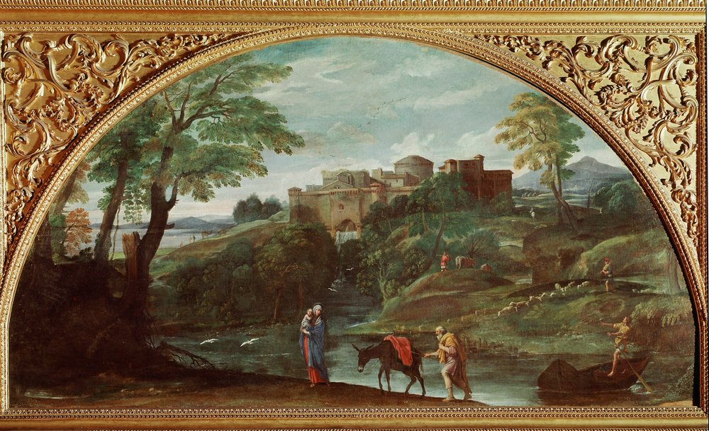 La huida a Egipto | Annibale Carracci | Impresión de arte