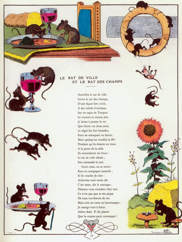 El ratón de ciudad y el ratón de campo, ilustración de 'Fábulas' de ...