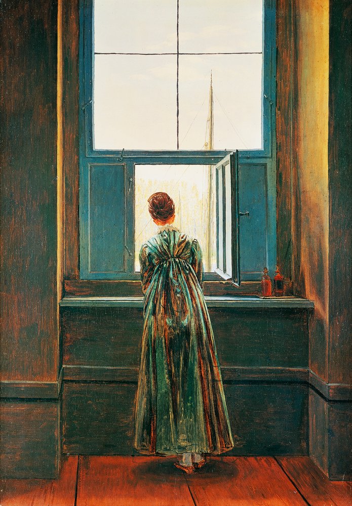 Mujer en la ventana, de Caspar David Friedrich (1774-1840)