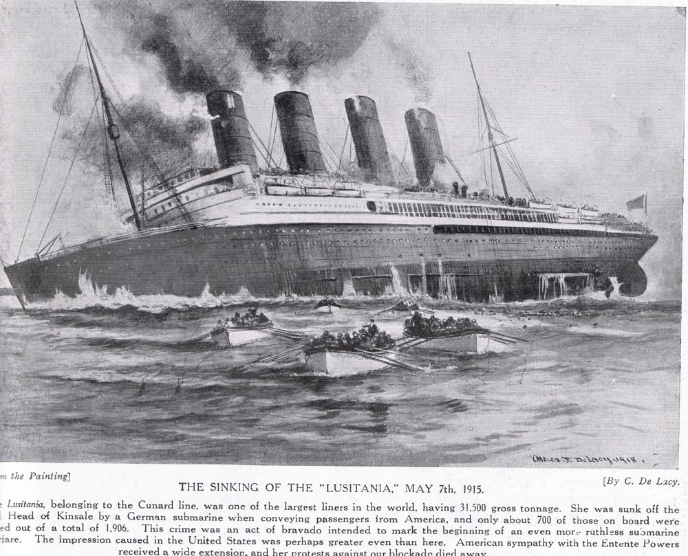 El hundimiento del Lusitania 7 de mayo de 1915