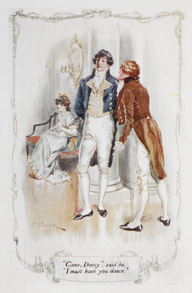 "Ven Darcy, debo hacerte bailar", ilustración de 'Orgullo y prejuicio ...