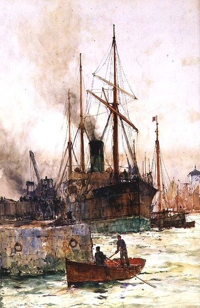 Descargando carbón | Charles Edward Dixon