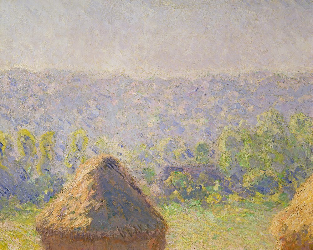 Los Almiares o, El Fin del Verano, en Giverny (detalle)