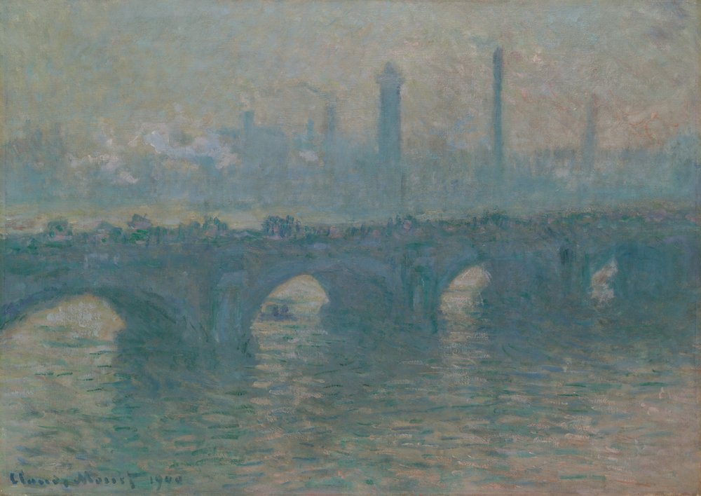 Puente Waterloo, tiempo gris | Claude Monet
