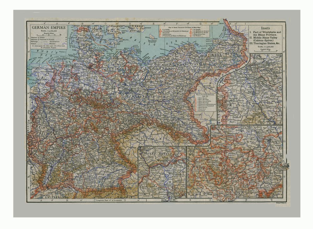 Mapa del Imperio Alemán, c1900 | Emery Walker