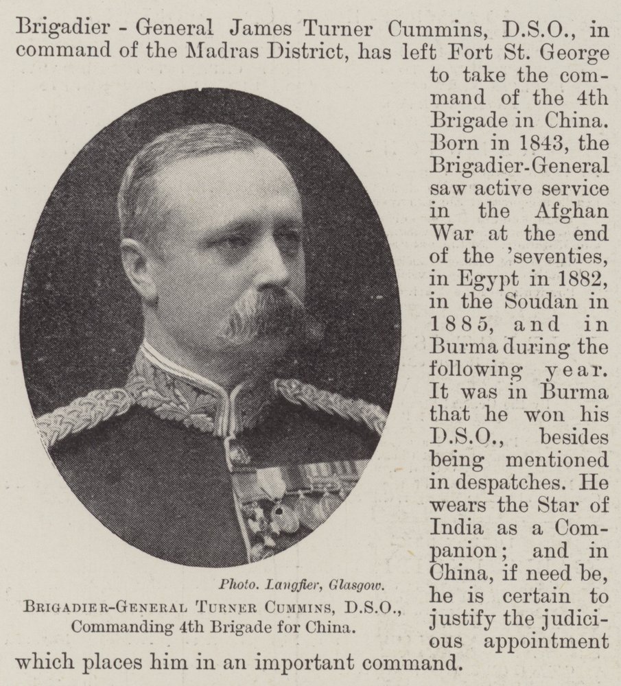 Brigadier General Turner Cummins, DSO, comandante de la 4ª Brigada para ...