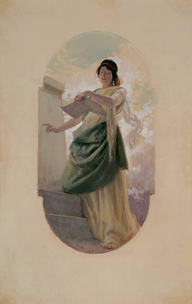 El epigrama, un estudio, 1890 | Franz Xaver Simm