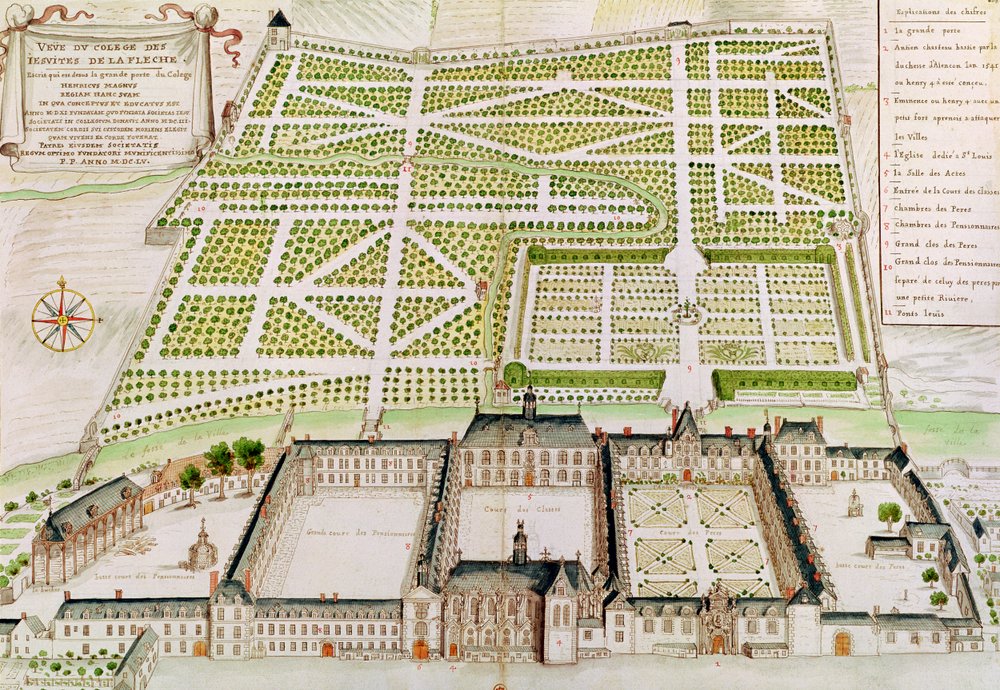 Vista del Colegio Jesuita en La Fleche, 1655 | French School