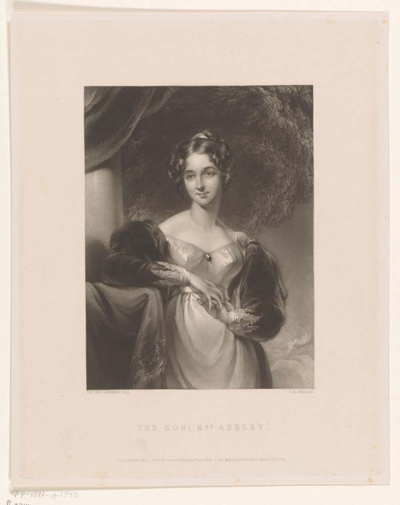 Portret de Maria Anne Ashley El Honorable Sra. Ashley (título sobre el ...