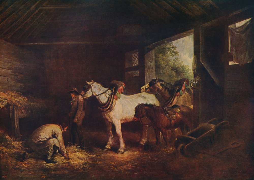 El interior de un establo, 1791, c. 1915 | George Morland