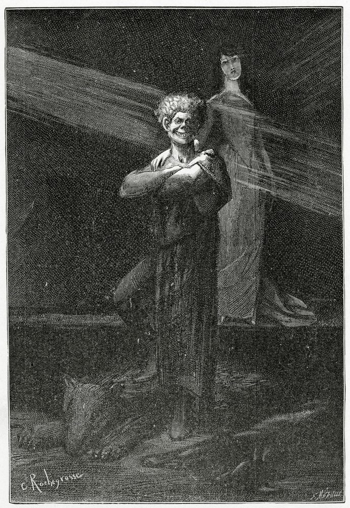 Caos vencido - ilustración de 'El hombre que ríe', siglo XIX