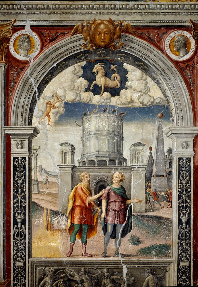 Signo del Zodiaco: 'El Capricornio' Medallones superiores con retratos ...