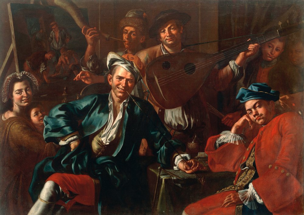 El estudio del pintor por Giuseppe Bonito (1707-1789), ca 1740