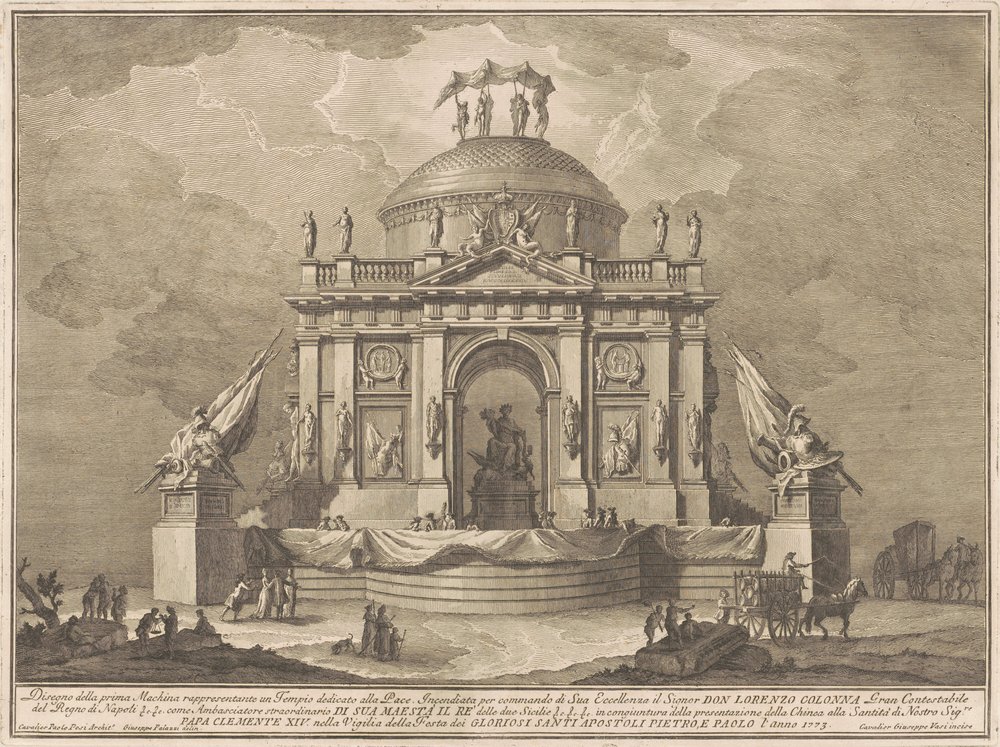 La Prima Macchina para la Chinea de 1773: El Templo de la Paz