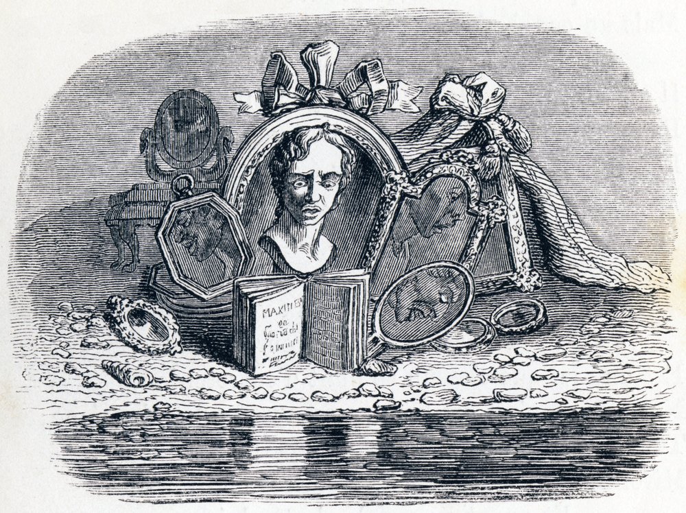 El hombre y su imagen - Fábulas de La Fontaine | Grandville