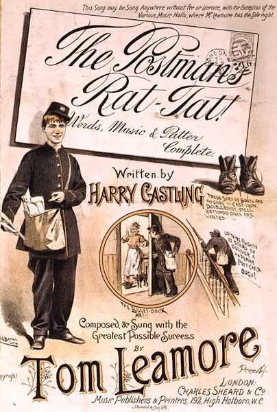 Portada de la partitura musical de 'Postman's Rat-Tat', compuesta y ...