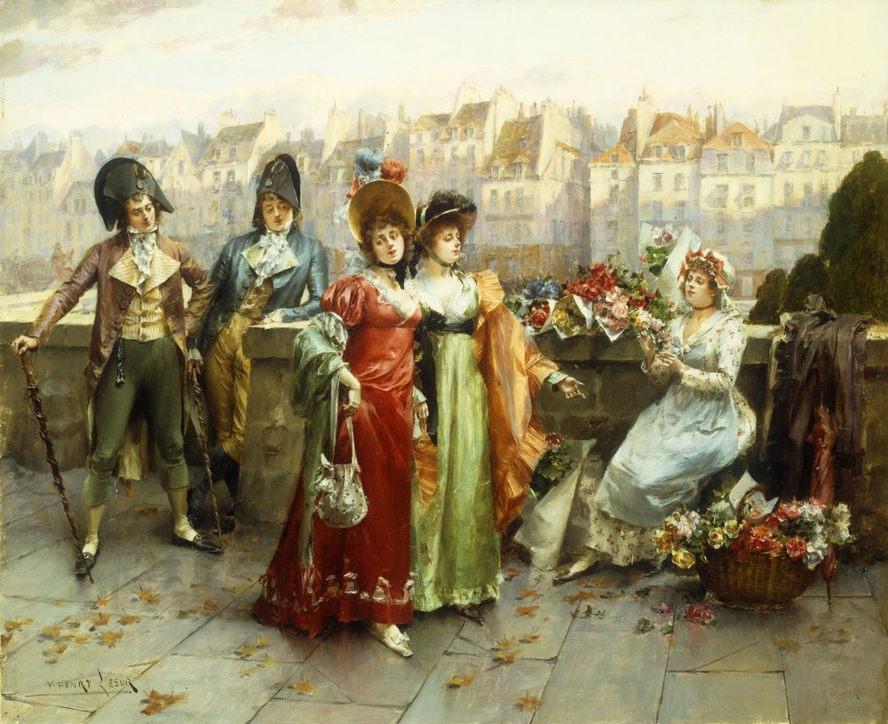 Coqueteo | Henri-Victor Lesur | Impresión de arte