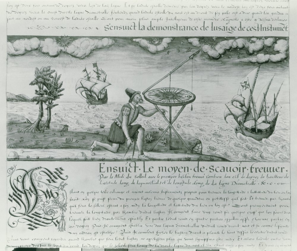 Ms Fr 150 fol.21r La Utilización del Sextante, de 'Les Premieres ...