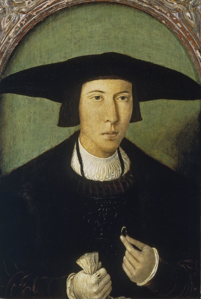 Retrato de un joven | Jan Mostaert | Impresión de arte
