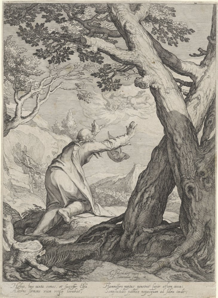 Elías deja el mundo en un carro de fuego, dejando su manto para Eliseo ...