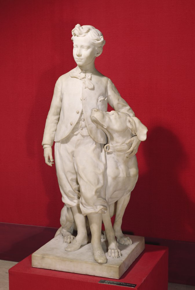 Louis-Eugene-Napoleon Bonaparte (1856-79) con su perro, Nero, 1865