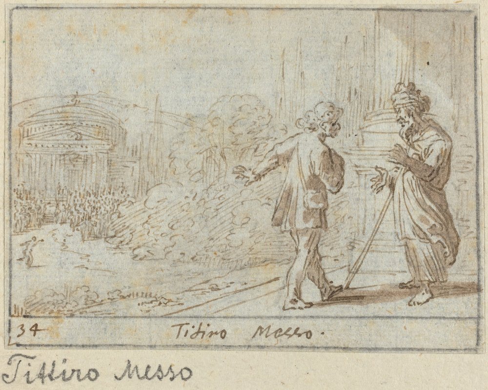 Titiro y Messo | Johann Wilhelm Baur | Impresión de arte
