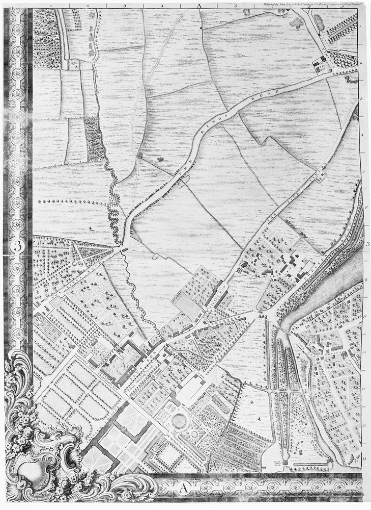 Un Mapa de King's Road, Londres, 1746 | John Rocque