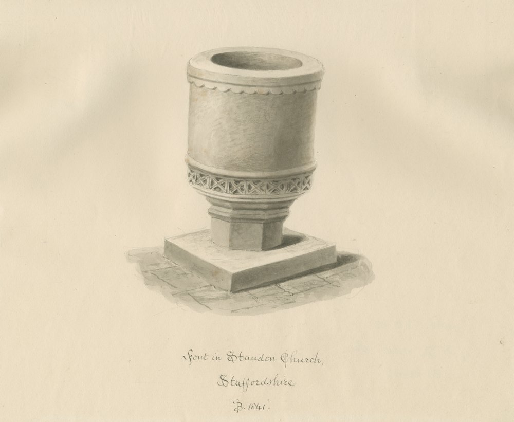 Pila Bautismal en la Iglesia de Standon | John Buckler
