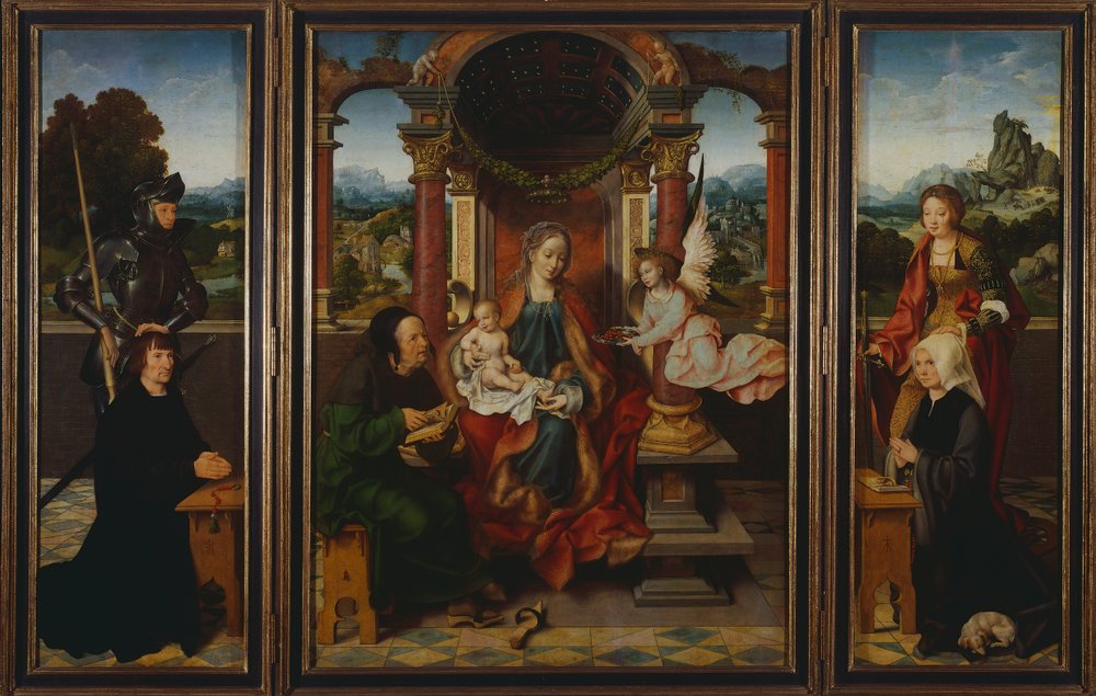 La Sagrada Familia | Joos van Cleve | Impresión de arte