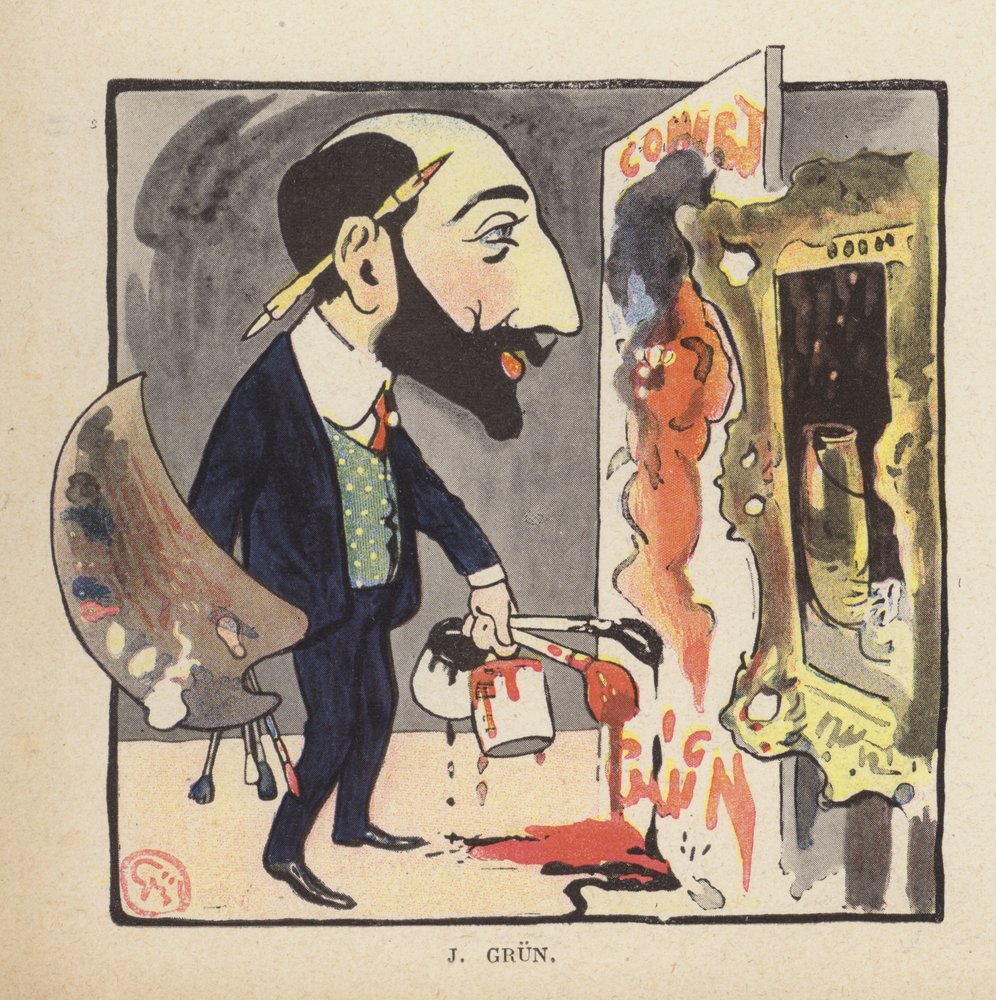 Autorretrato del pintor e ilustrador francés Jean-Alexandre Grun