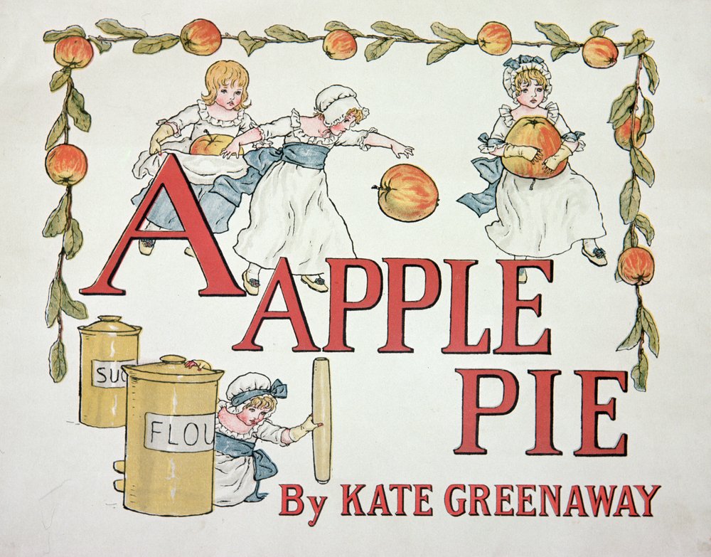 Ilustración para la letra 'A' de 'Apple Pie Alphabet', publicado en 1885