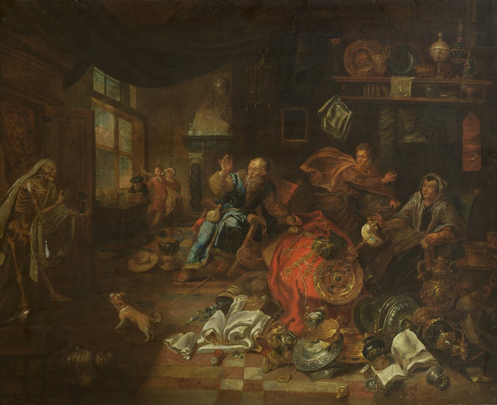 La muerte en el usurero | Leonard Bramer | Impresión de arte