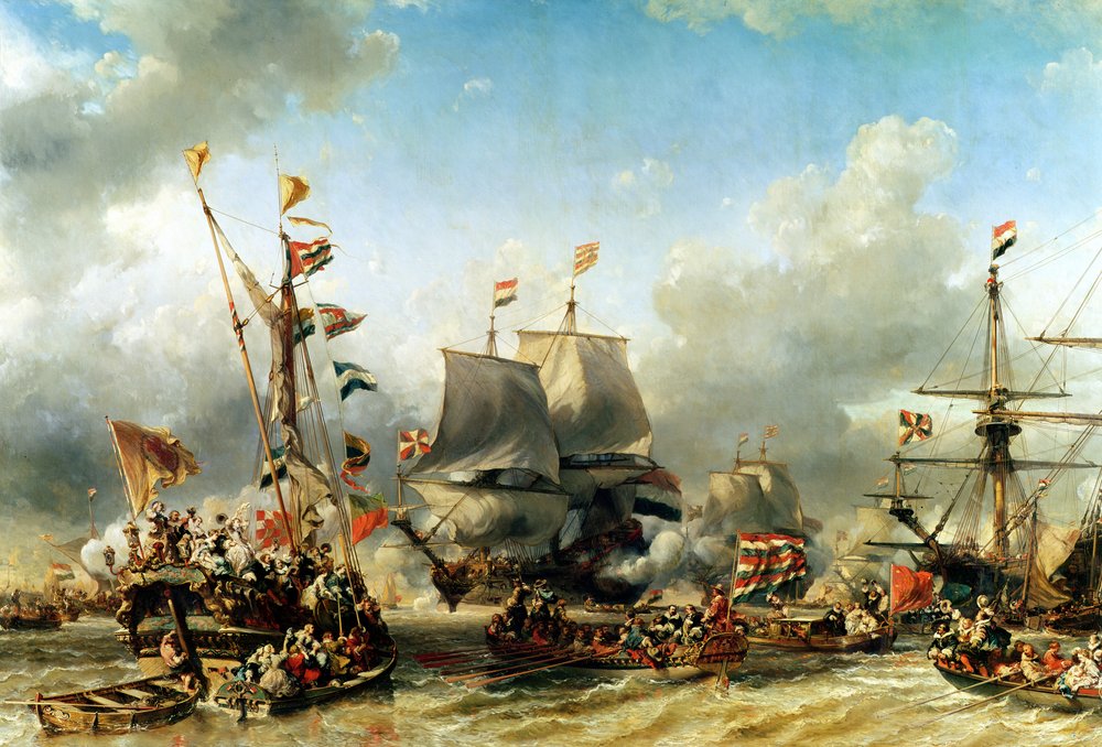 El embarque de Ruyter y William de Witt en 1667, 1850-51