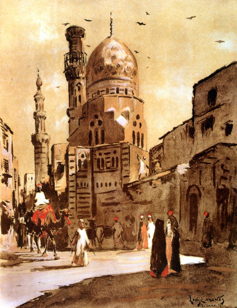 La Mezquita Azul, El Cairo, Egipto, 1928 | Louis Cabanes