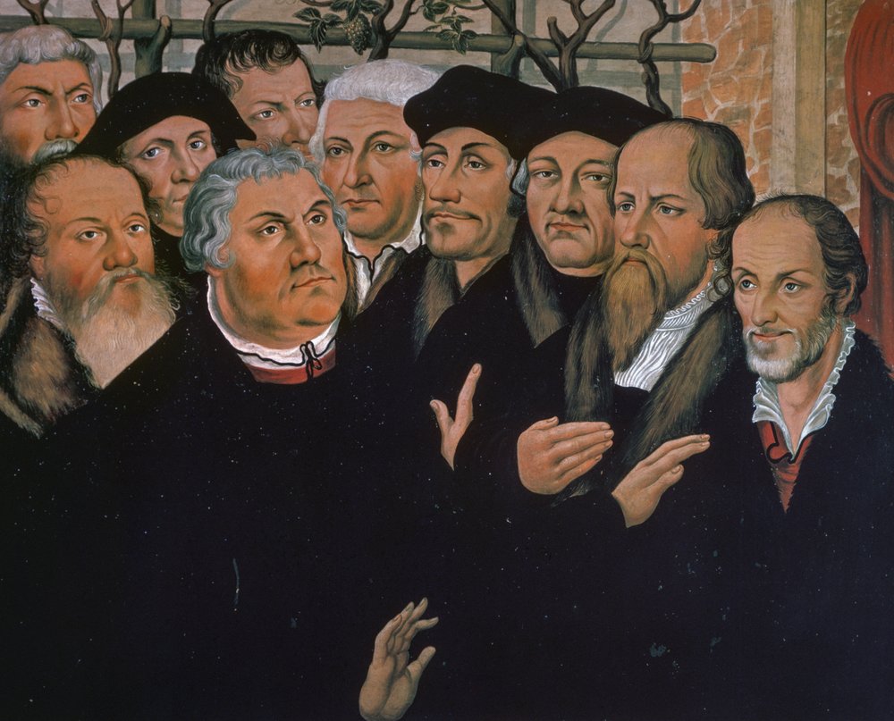 Martín Lutero con representantes de la Reforma Protestante (detalle)