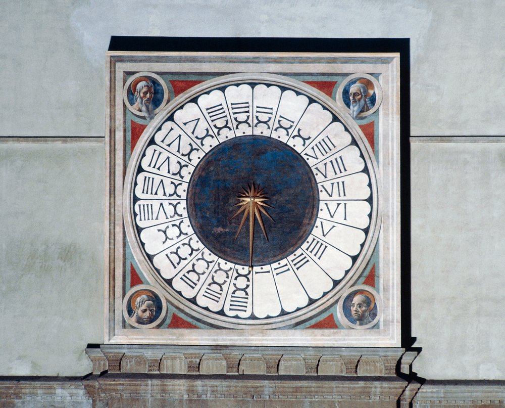 Esfera del reloj con cabezas de profetas | Paolo Uccello