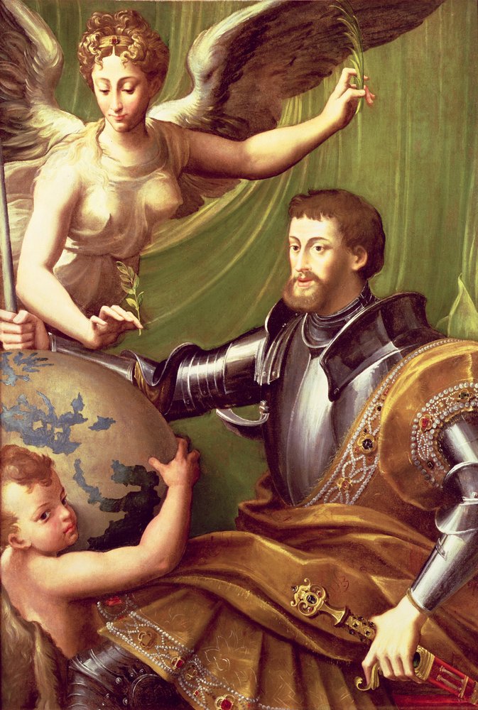 El emperador Carlos V recibiendo el mundo, c.1529
