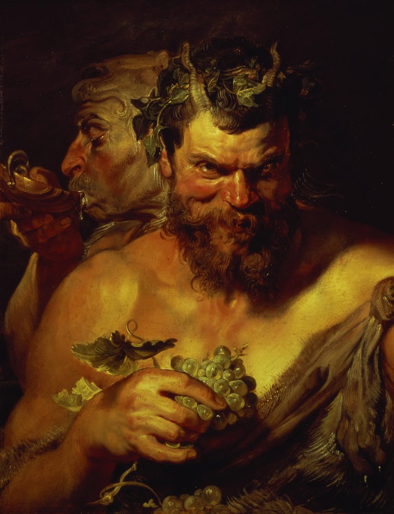 Dos sátiros | Peter Paul Rubens | Impresión de arte