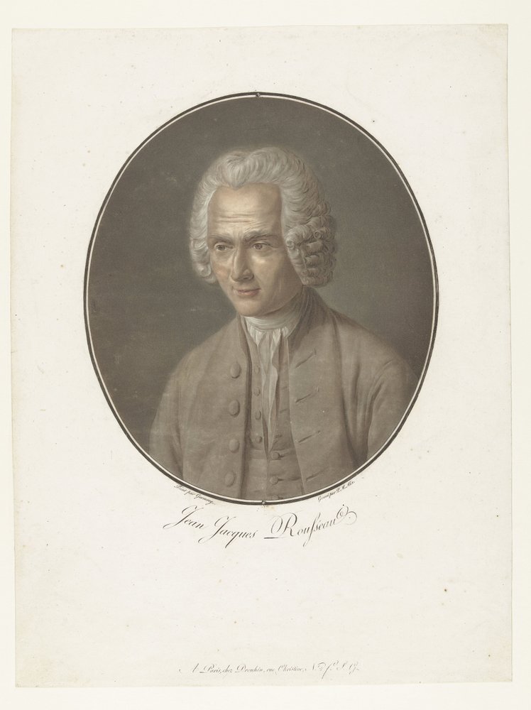 Retrato de Jean-Jacques Rousseau Jean-Jacques Rousseau (título sobre ...