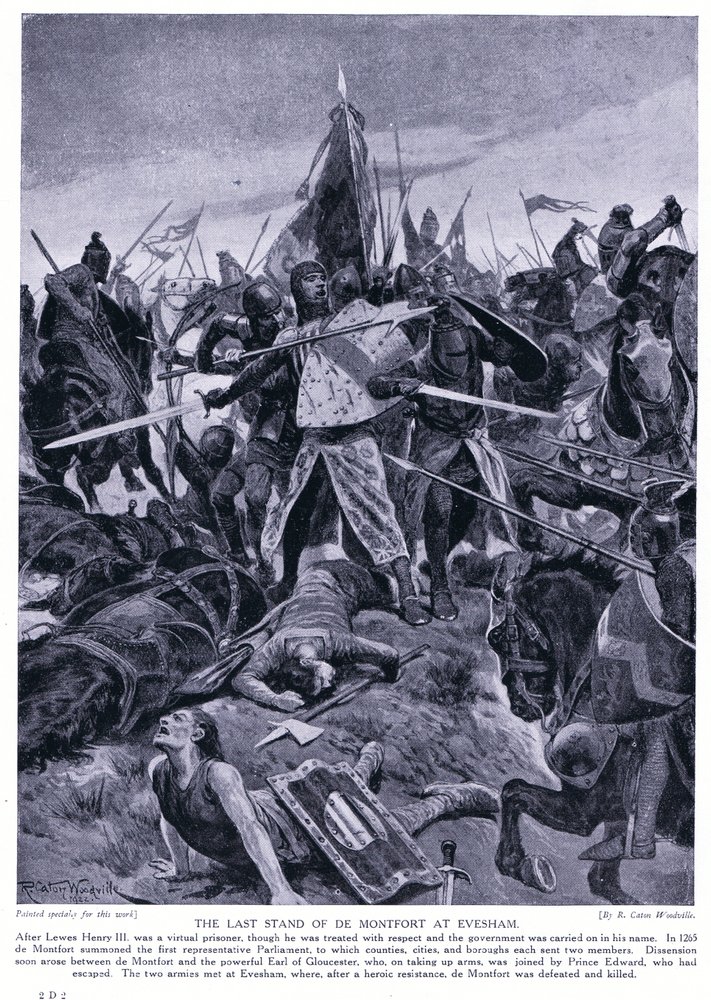 La última resistencia de de Montford en Evesham AD1265, años 1920