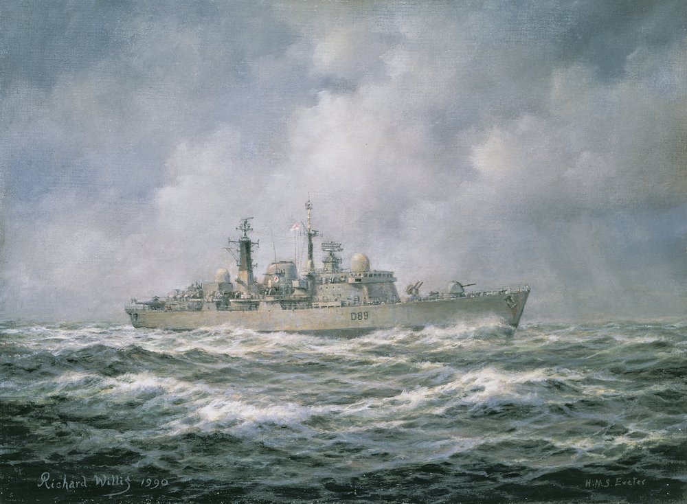 H.M.S. Exeter en el mar, 1990 | Richard Willis