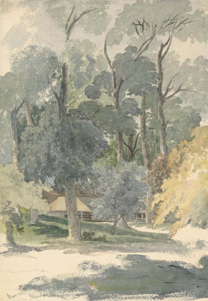 Árboles y graneros en Ashstead Park, Surrey | Robert Hills