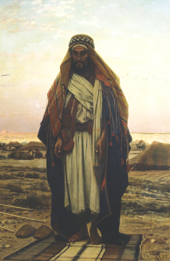 Un Hombre Beduino en Oración | Stefano Ussi