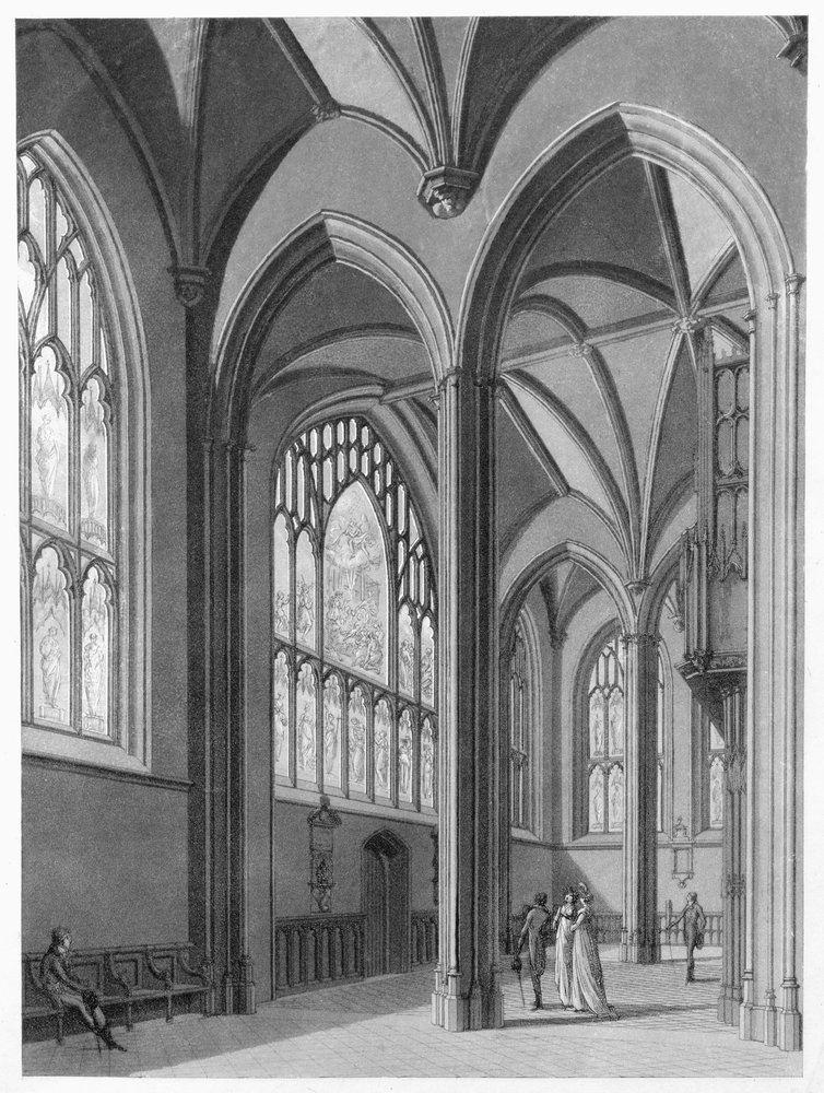 Capilla anterior del New College, 1803 | Thomas Malton Jnr.
