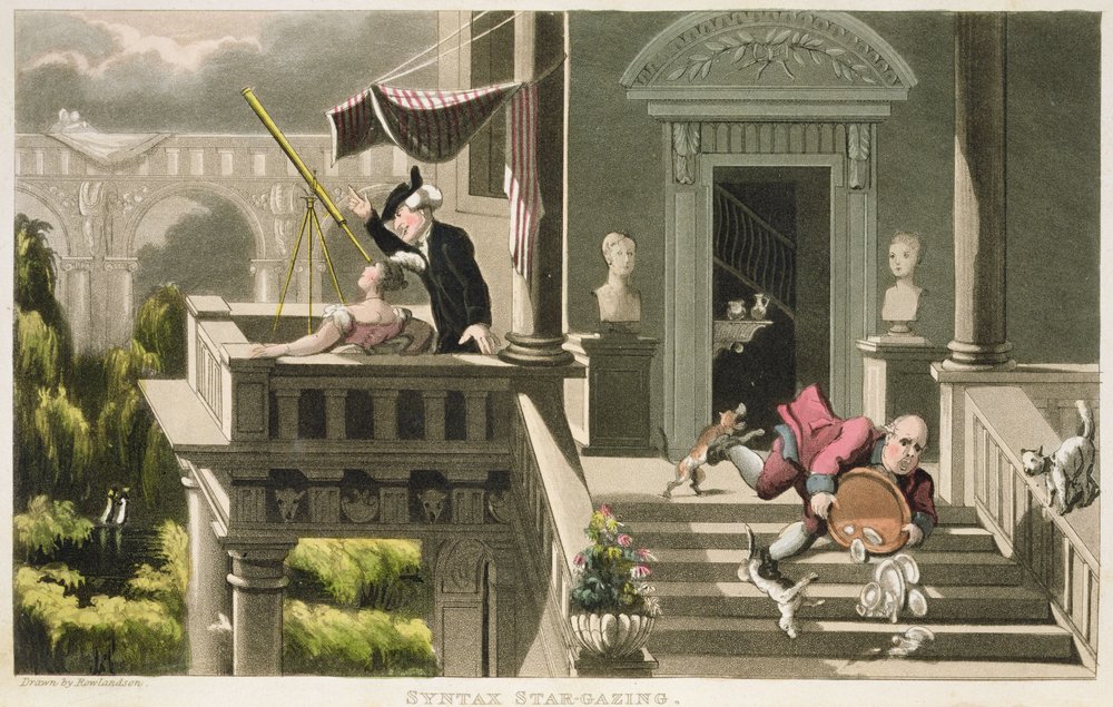 Syntax observando las estrellas, de 'The Tour of Dr Syntax in search of ...